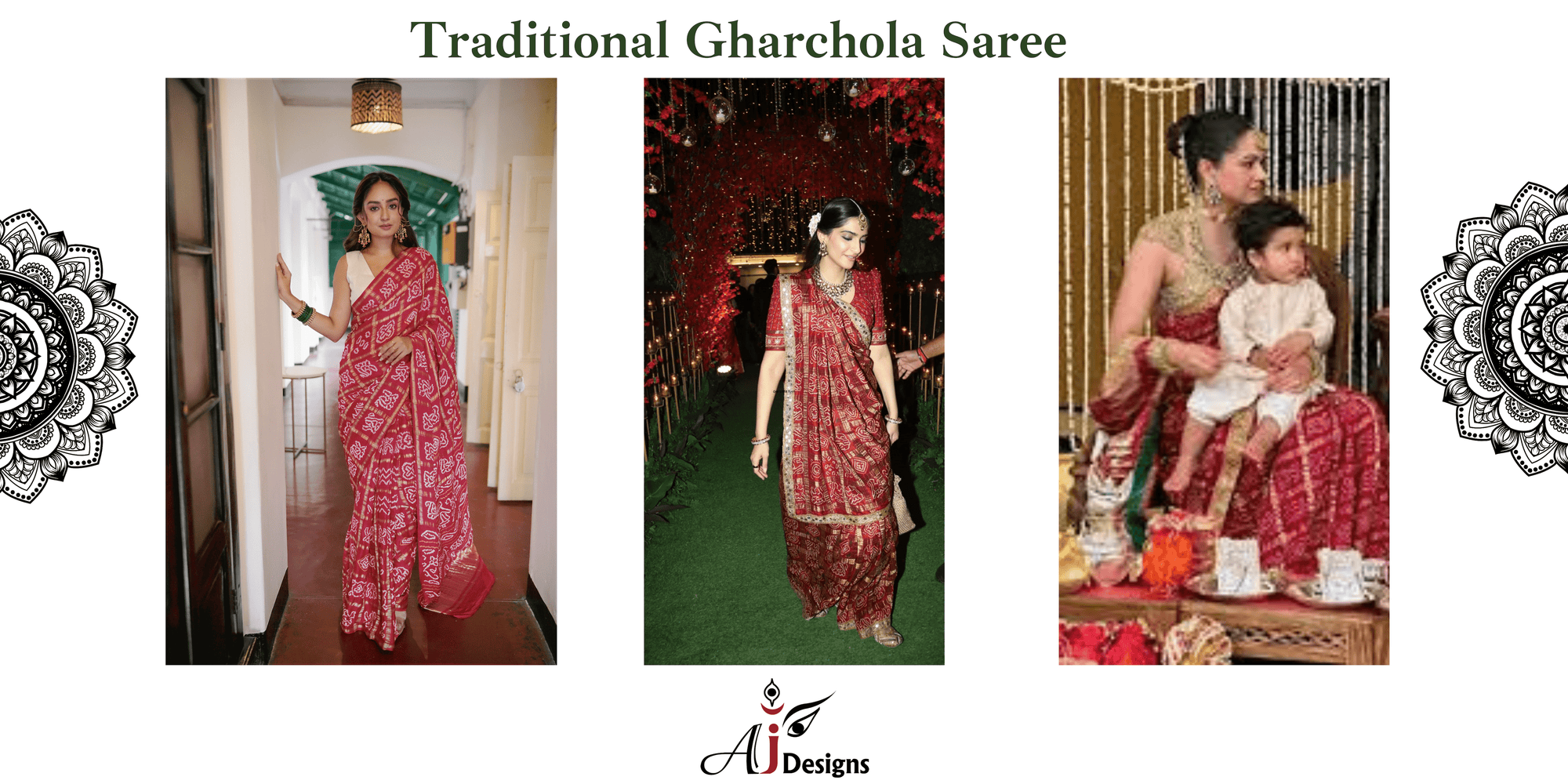 Traditional Gharchola Bandhani Saree